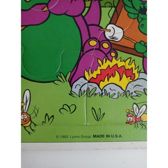 Playskool | Toys | Vintage 993 Playskool Barney Frame Tray Puzzle ...